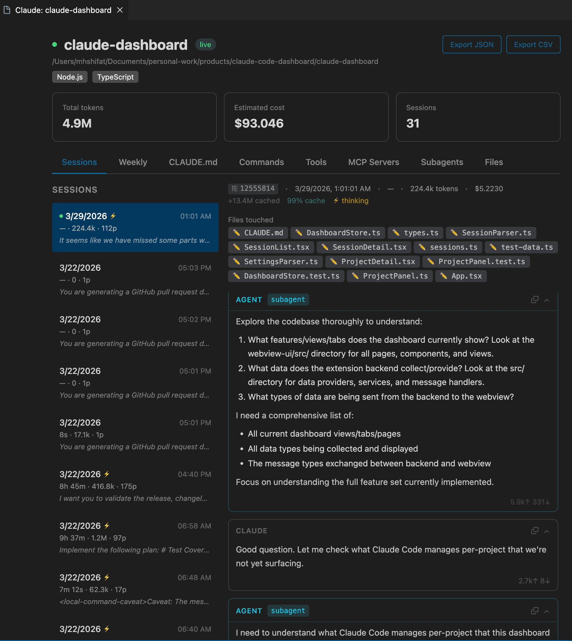 Claude Code Dashboard — The missing analytics layer for Claude Code